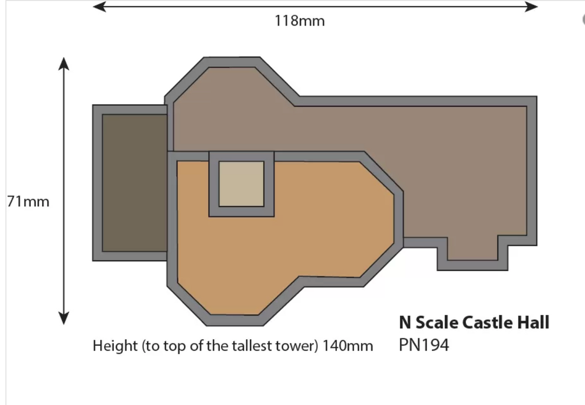 PN194 - Metcalfe Models - Castle Hall - N Scale – Simon's Trains
